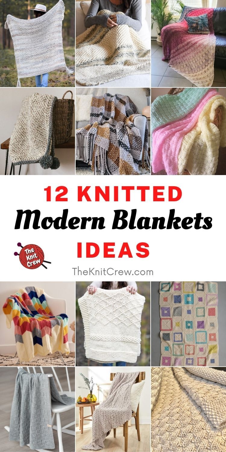 12 Knitted Modern Blanket Pattern Ideas - The Knit Crew