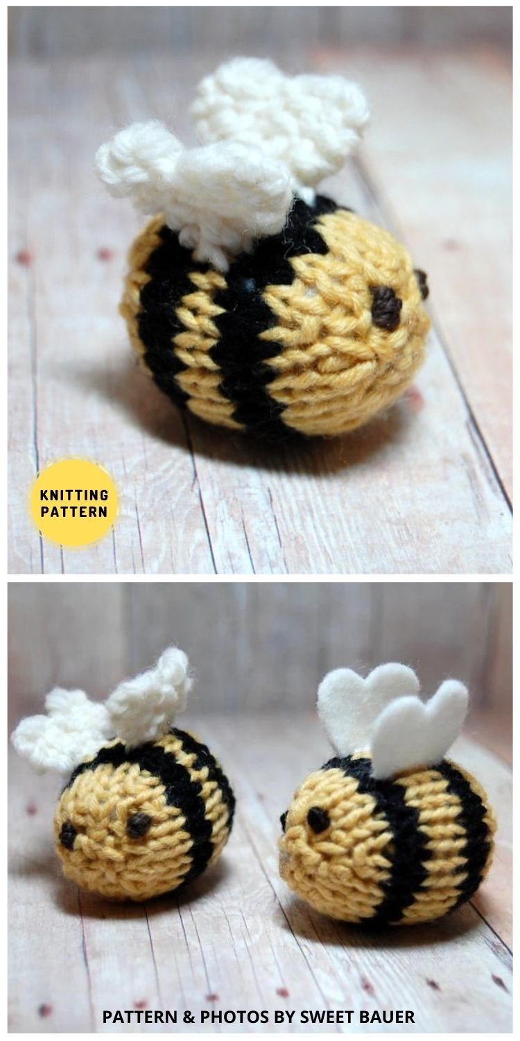 5 Cute Knitted Tiktok Bee Patterns - The Knit Crew