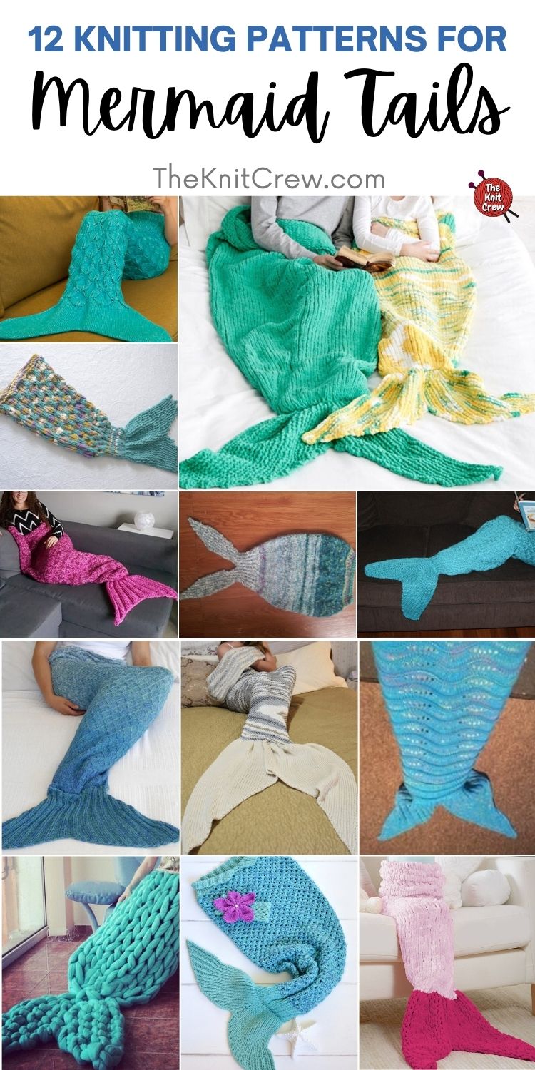 12 Knitted Mermaid Tail Patterns For Kids & Adults - The Knit Crew
