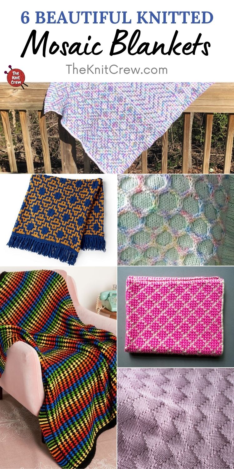 6 Beautiful Knitted Mosaic Blanket Patterns - The Knit Crew