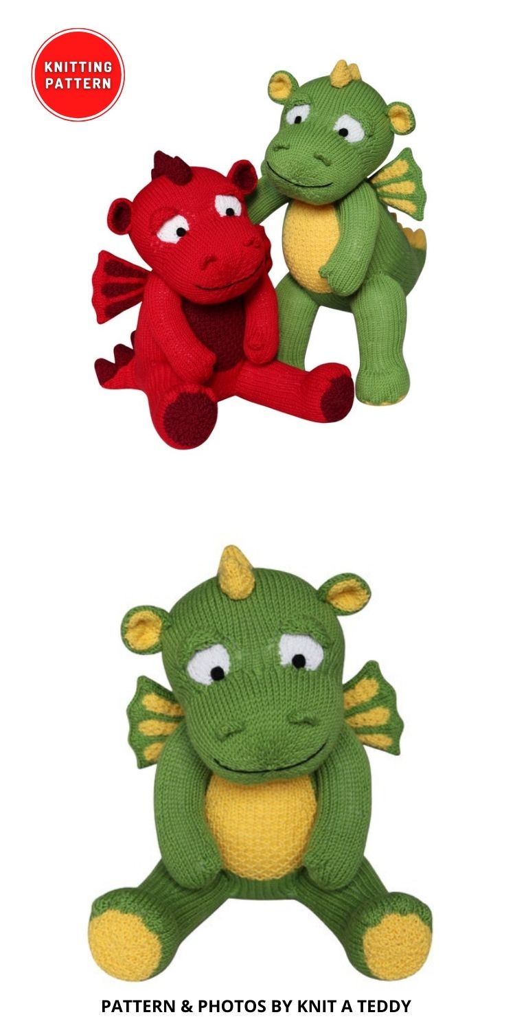 7 Knitted Dragon Toy Patterns - The Knit Crew