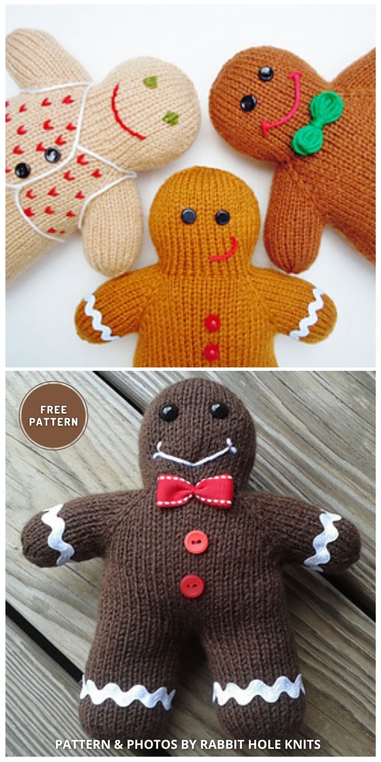 5 Knitted Gingerbread Patterns For Christmas - The Knit Crew