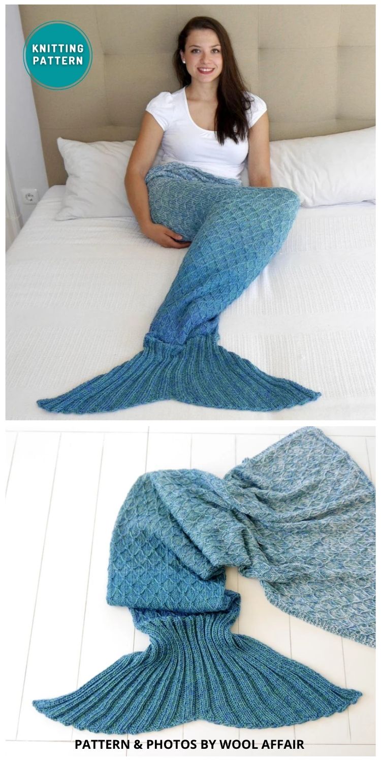 12 Knitted Mermaid Tail Patterns For Kids & Adults - The Knit Crew