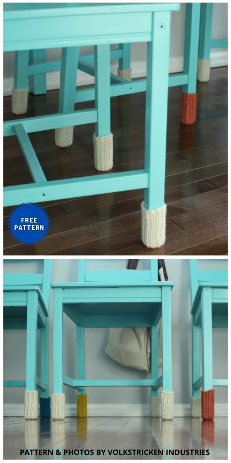 9 Free Knitted Chair Sock Patterns - The Knit Crew