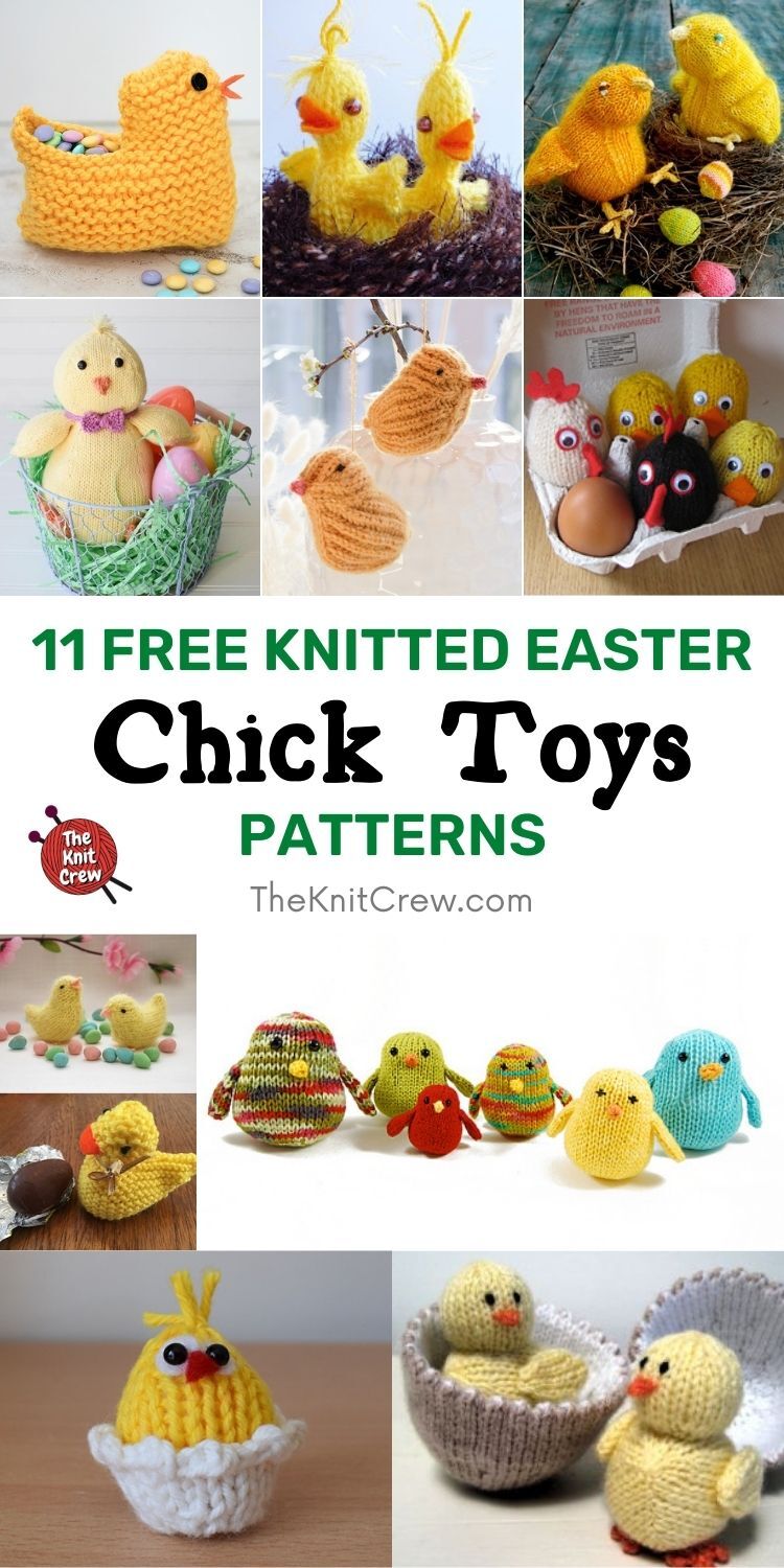 11 Free Knitted Easter Chick Toy Patterns - The Knit Crew
