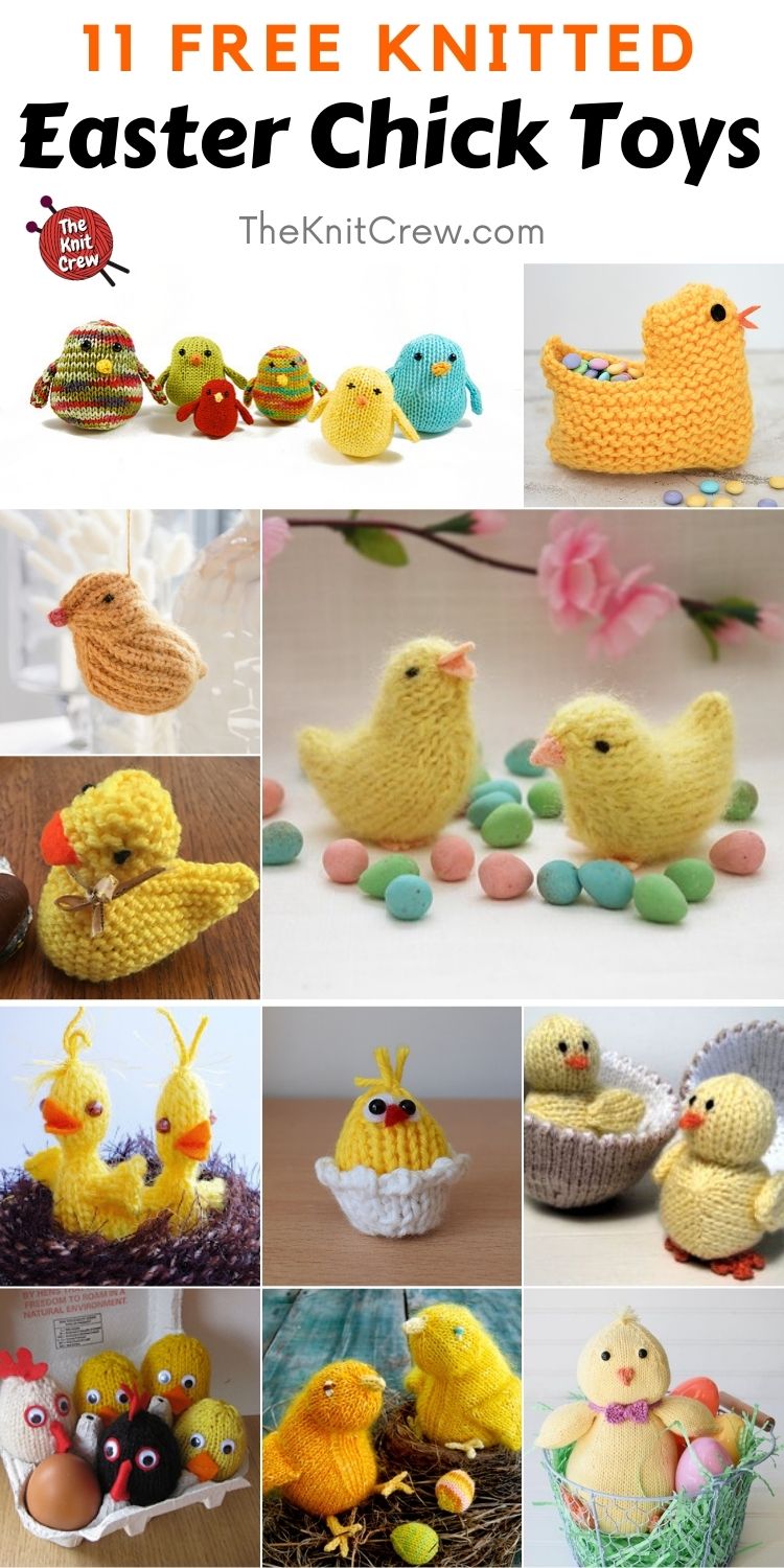 11 Free Knitted Easter Chick Toy Patterns - The Knit Crew