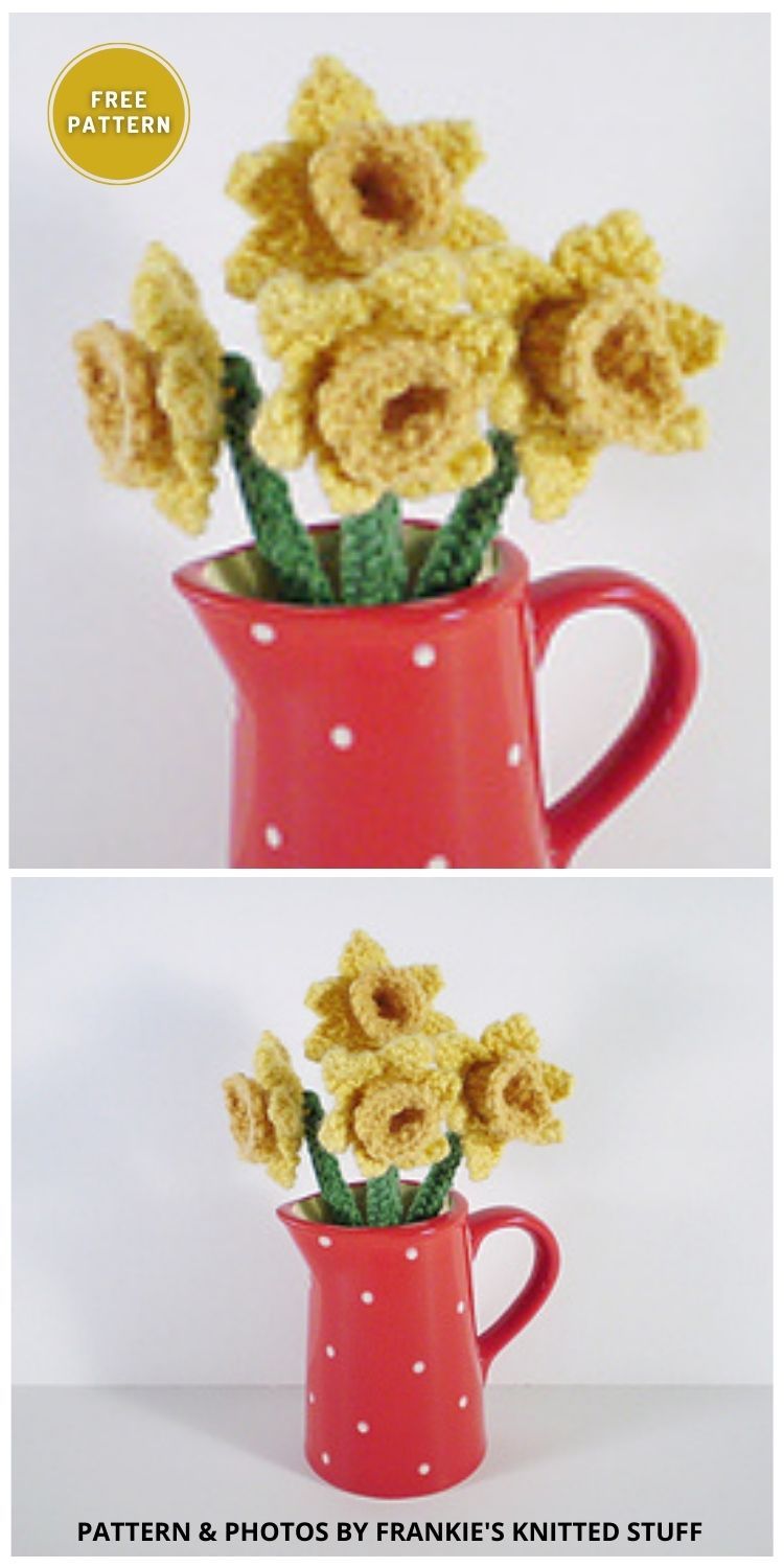 7 Quick Free Knitted Daffodil Pattern Ideas - The Knit Crew
