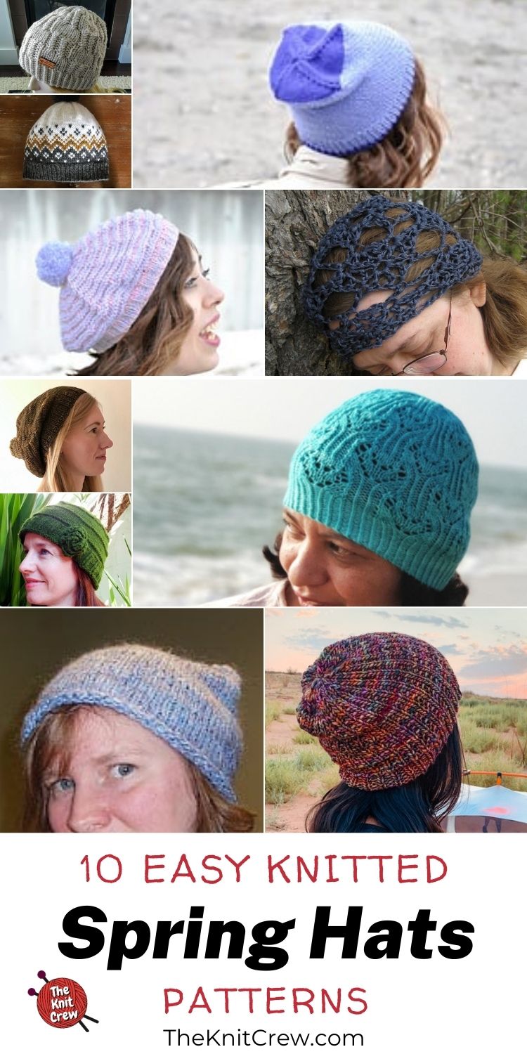 10 Easy Knitted Spring Hat Patterns For Women - The Knit Crew