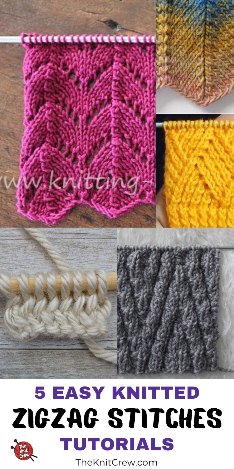 5 Easy Zigzag Stitch Knitting Tutorials - The Knit Crew