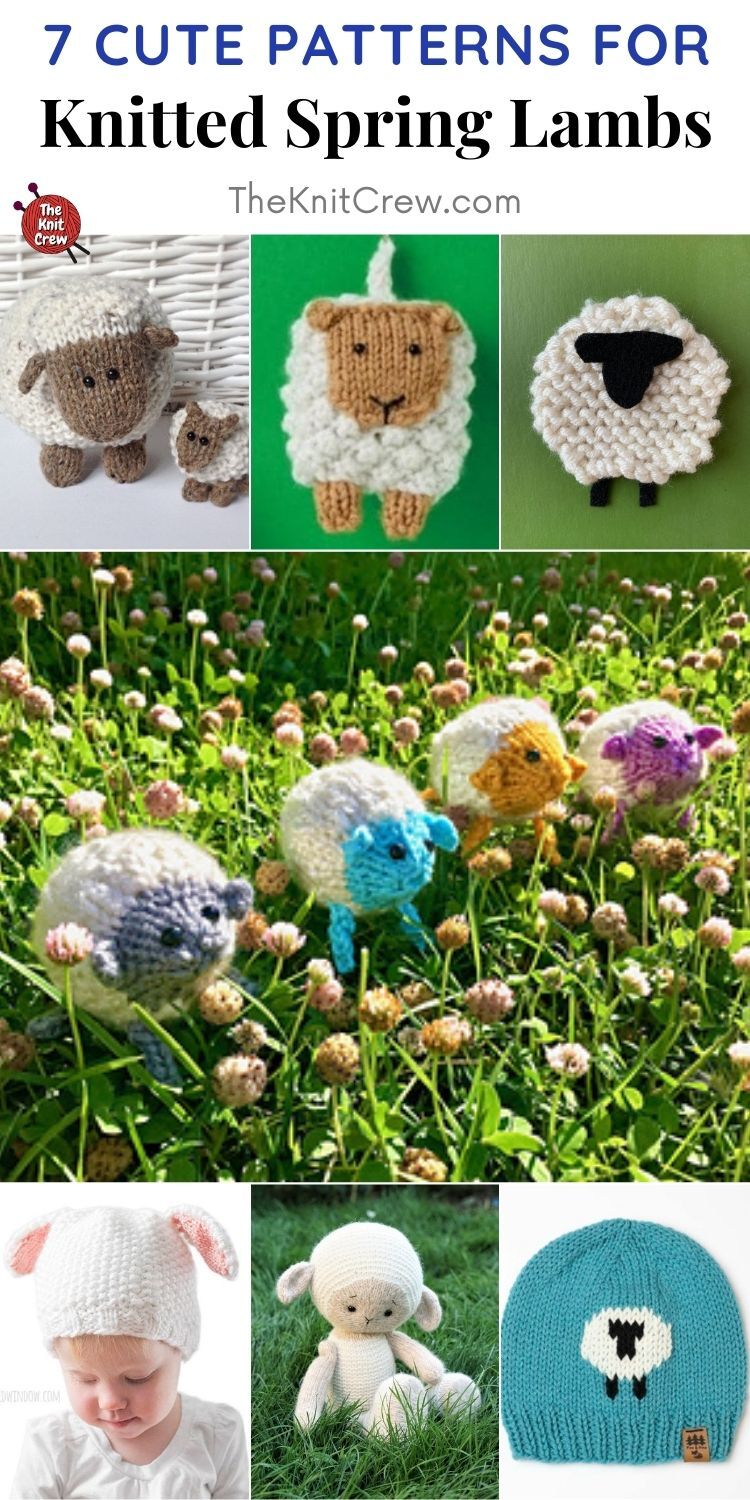 7 Cute Knitted Spring Lamb Patterns - The Knit Crew