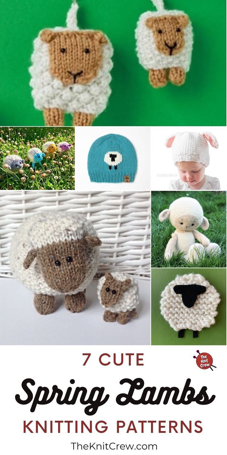 7 Cute Knitted Spring Lamb Patterns - The Knit Crew