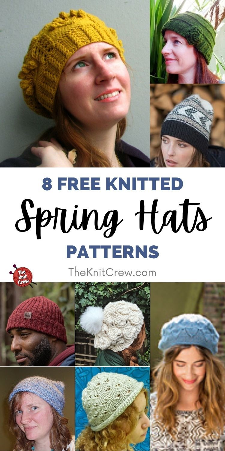 8 Free Knitted Spring Hat Patterns - The Knit Crew