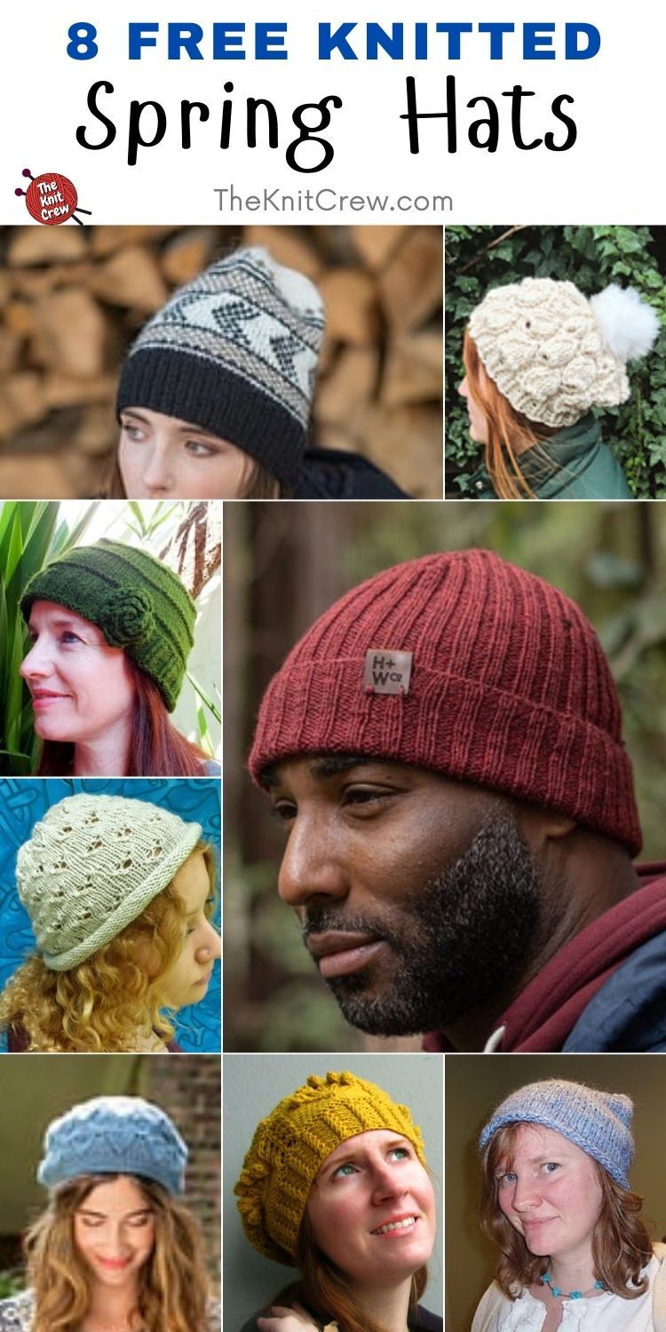 8 Free Knitted Spring Hat Patterns - The Knit Crew