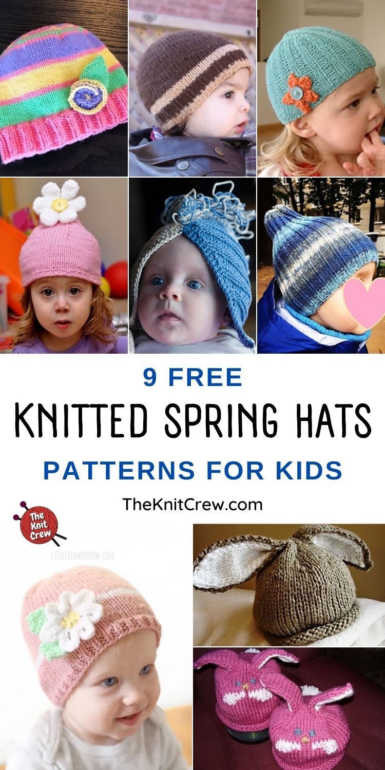 9 Free Knitted Spring Hat Patterns For Kids - The Knit Crew