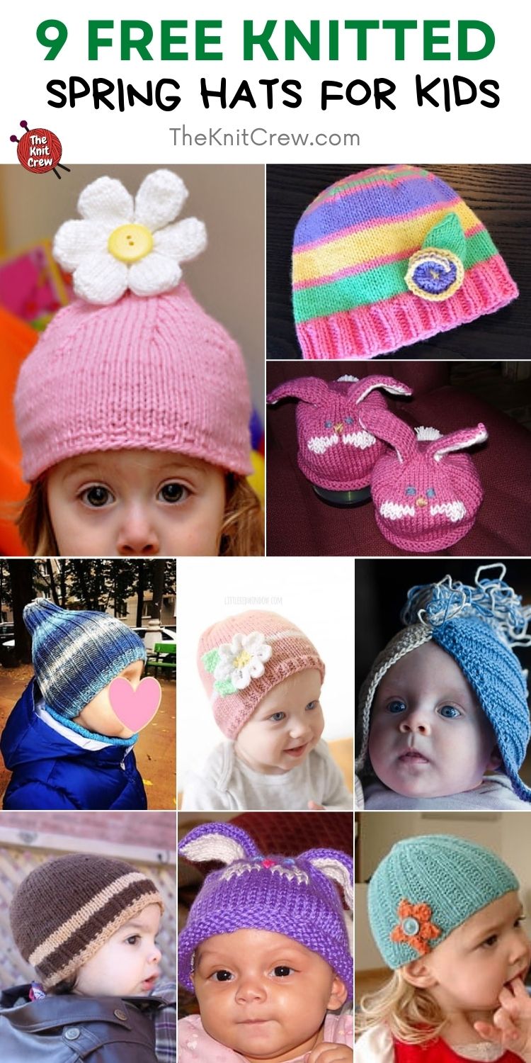 9 Free Knitted Spring Hat Patterns For Kids - The Knit Crew