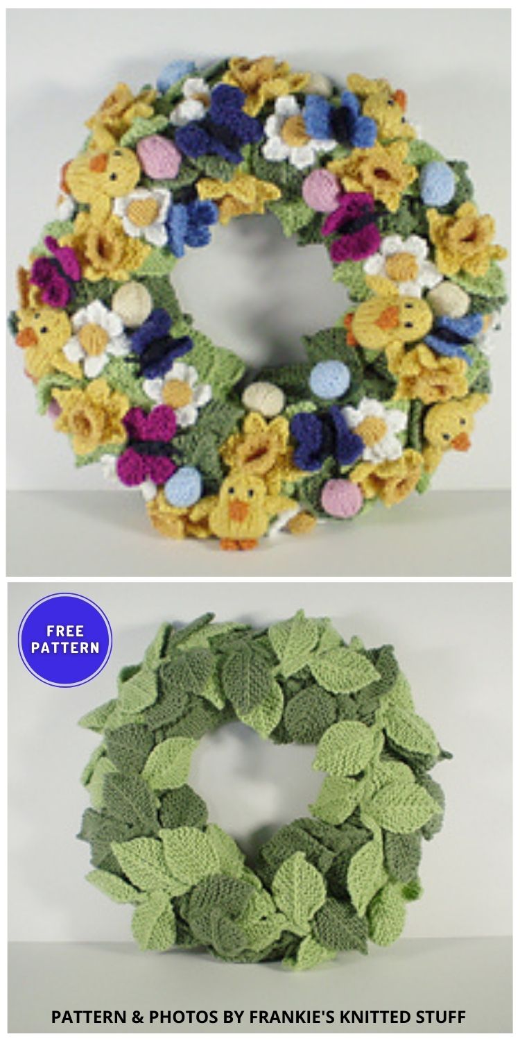 Top 3 Free Spring Wreath Knitting Patterns - The Knit Crew
