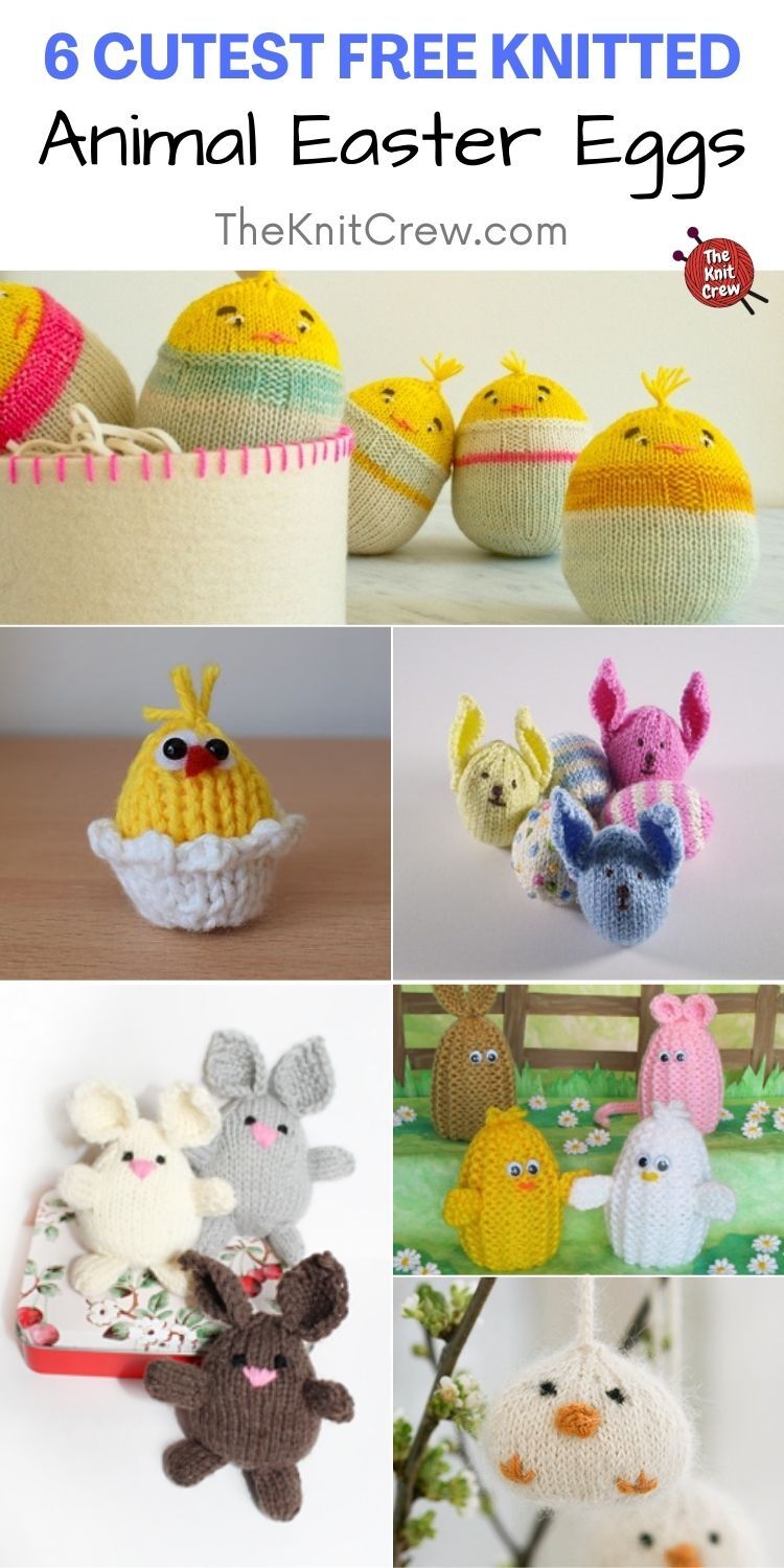 6 Cutest Free Animal Easter Egg Knitting Patterns - The Knit Crew