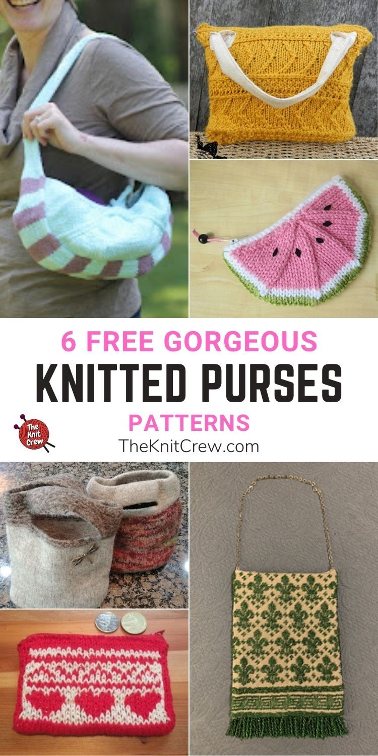 6 Free Gorgeous Knitted Purse Patterns - The Knit Crew