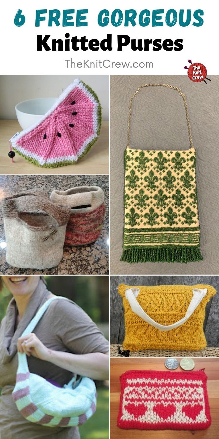 6 Free Gorgeous Knitted Purse Patterns - The Knit Crew