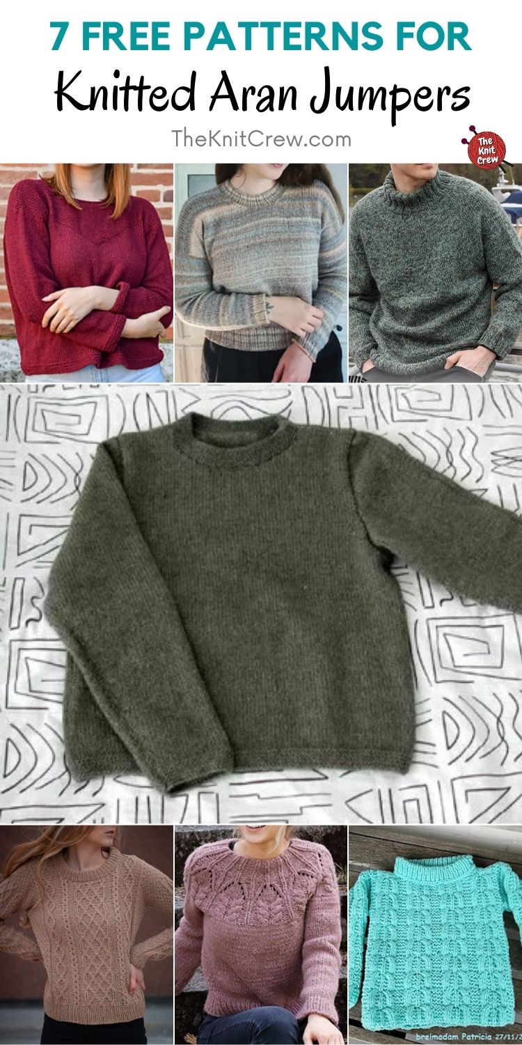 7 Free Knitted Aran Jumper Patterns - The Knit Crew