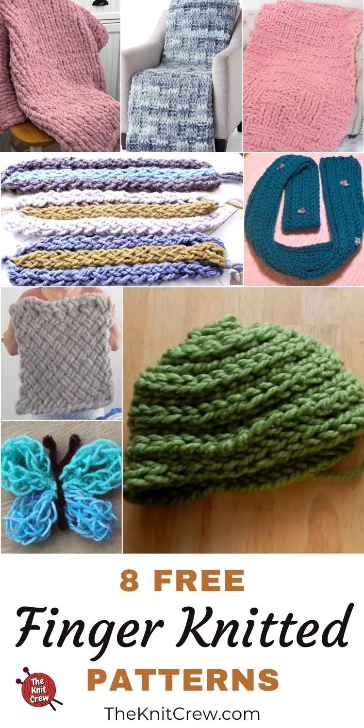 8 Free Finger Knitted Patterns To Make This Year - The Knit Crew