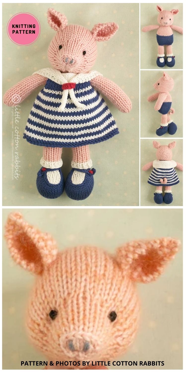 12 Adorable Knitted Pig Toy Patterns - The Knit Crew
