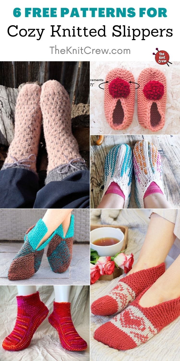 6 Free Cozy Knitted Slipper Patterns - The Knit Crew