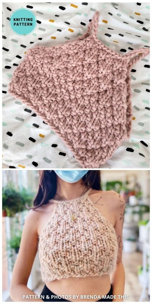 7 Knitted Halter Top Patterns For Summer - The Knit Crew