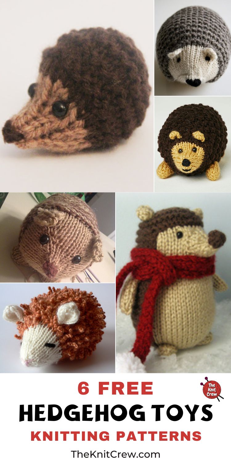 6 Free Knitted Hedgehog Toy Patterns - The Knit Crew
