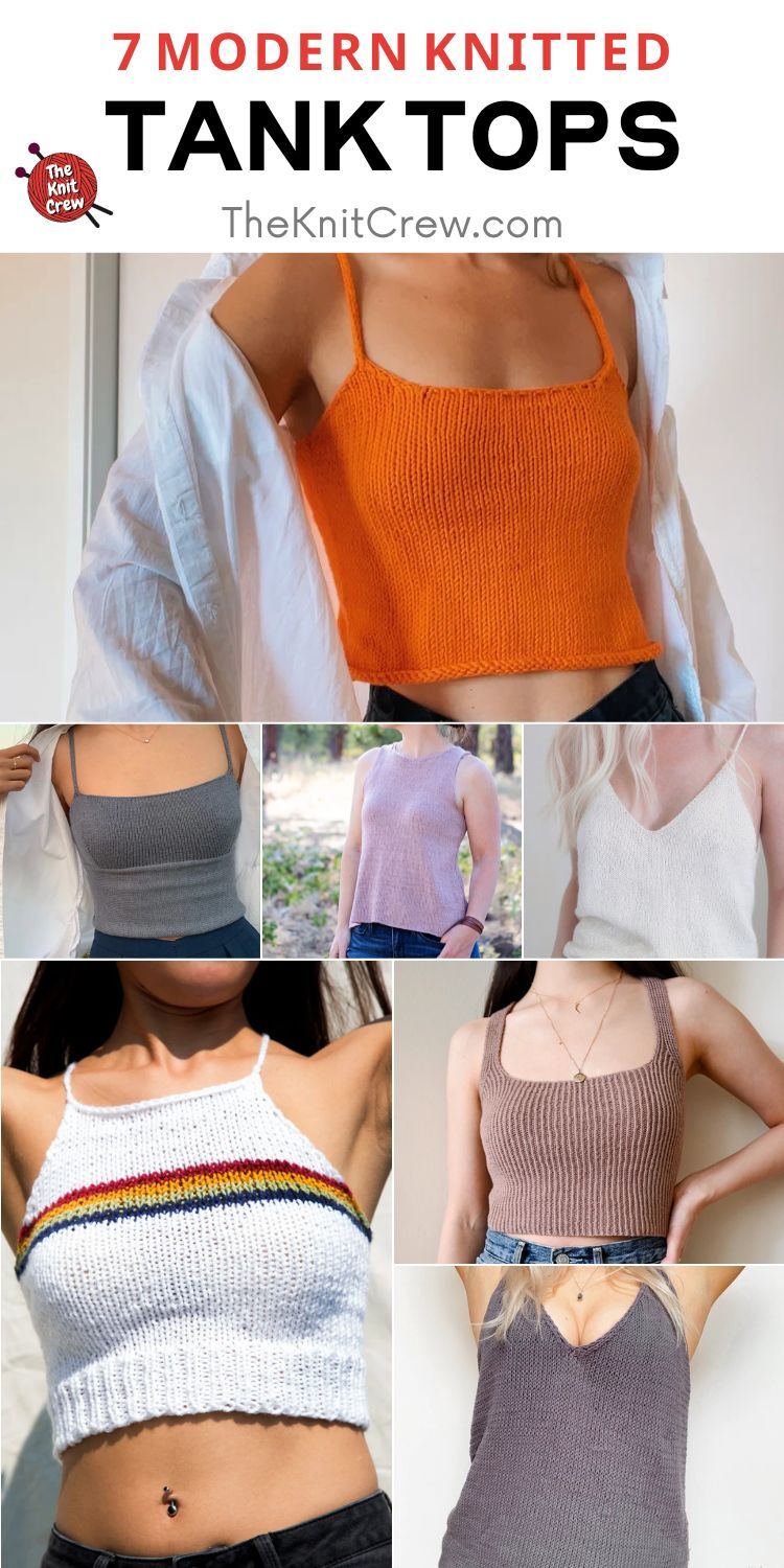 7 Modern Knitted Tank Top Patterns - The Knit Crew