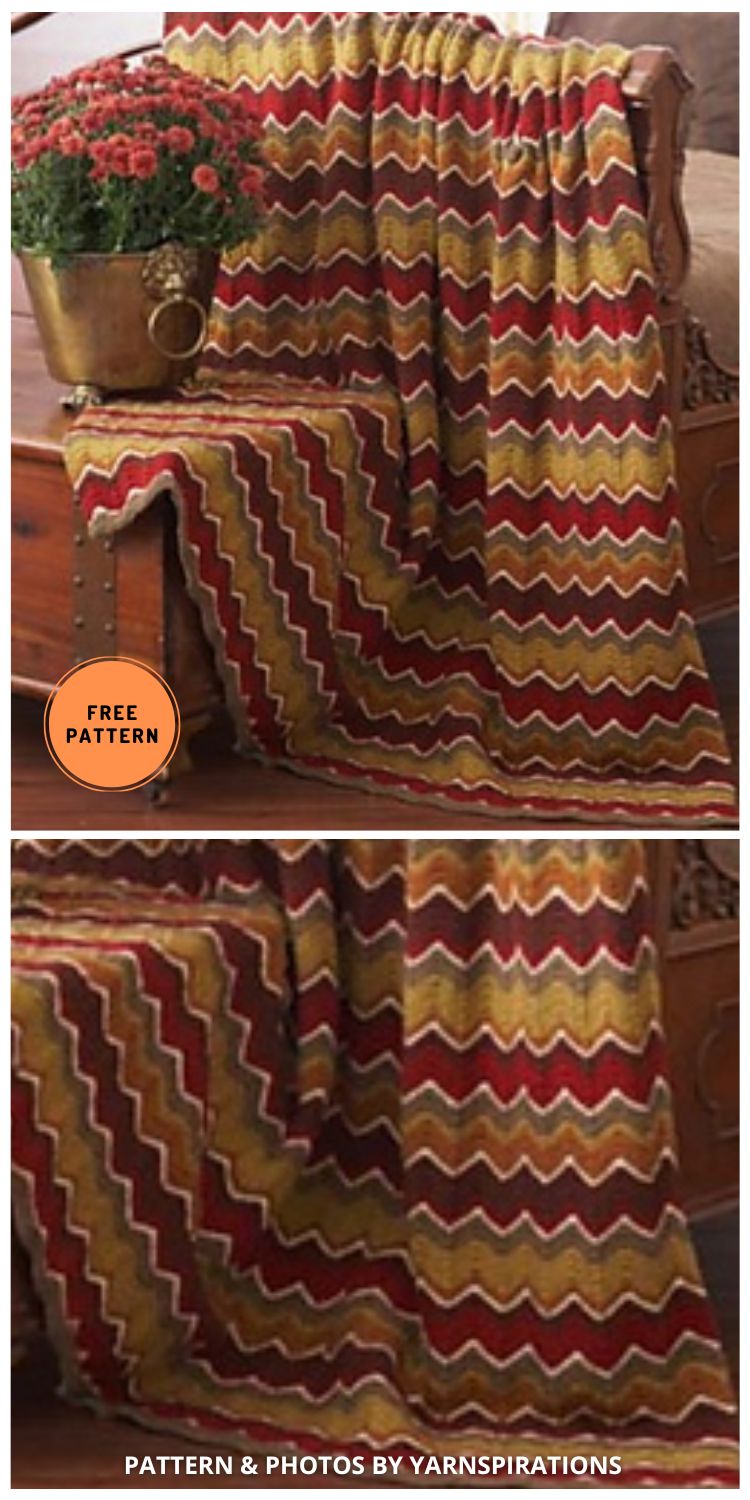 6 Free Knitted Autumn Blanket Patterns - The Knit Crew