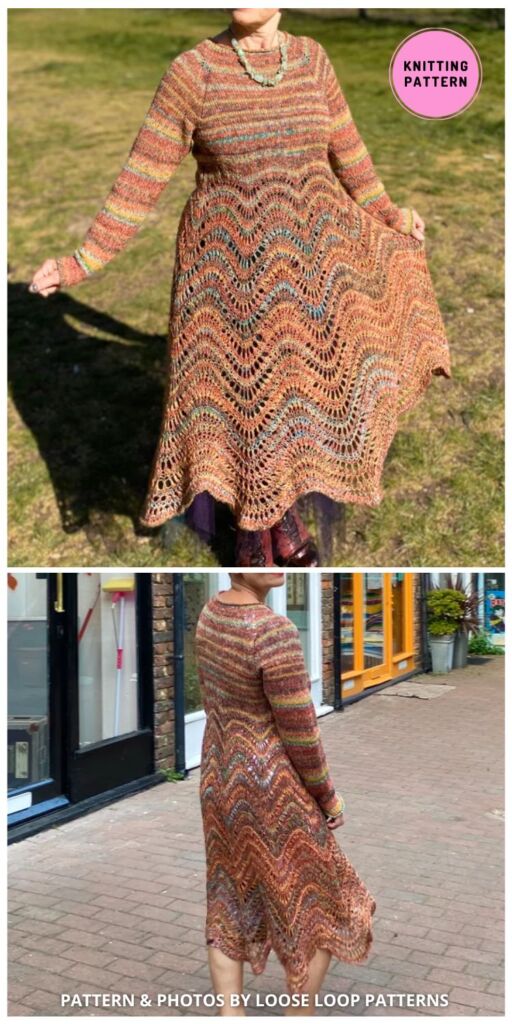 6 Beautiful Knitted Long Dress Patterns For Women - The Knit Crew