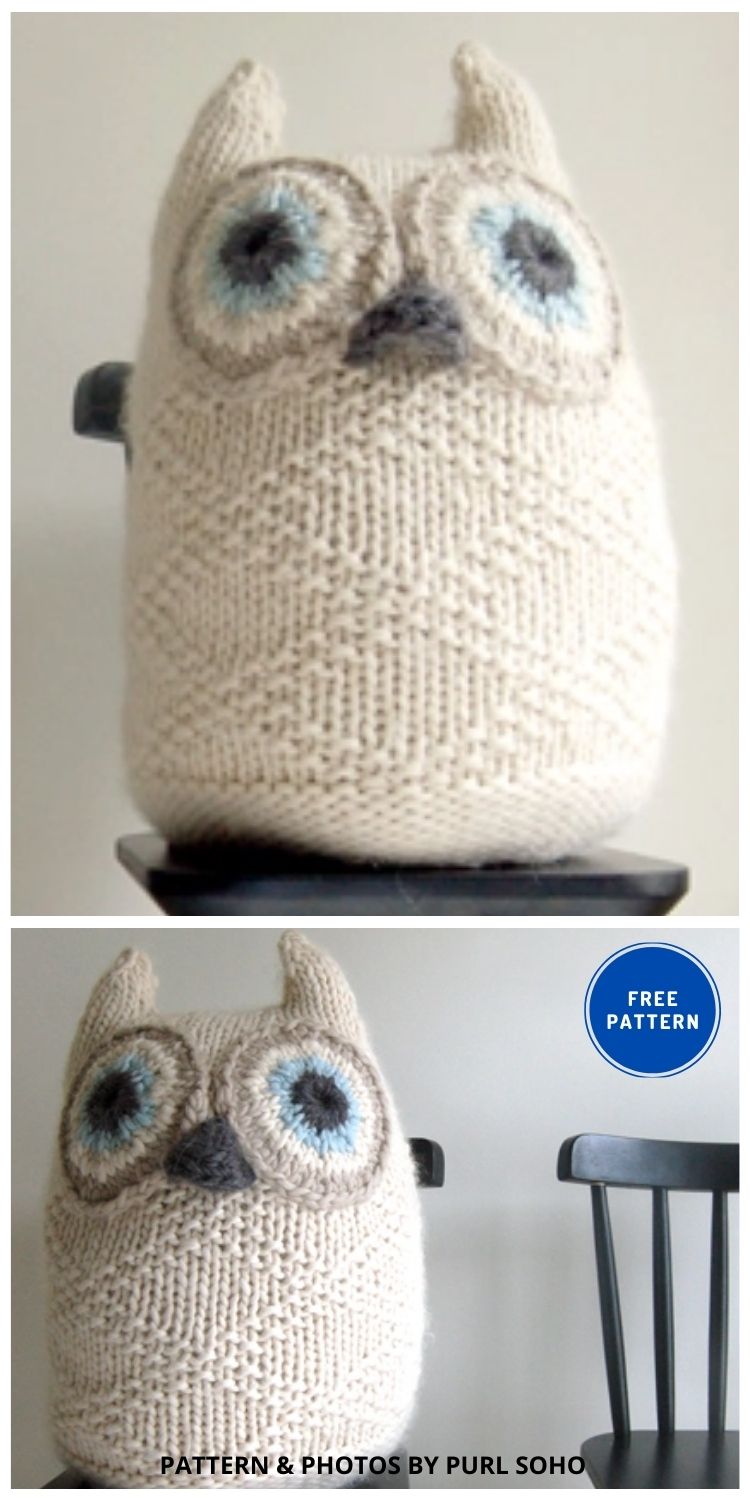 8 Fun Knitted Owl Toy Patterns - The Knit Crew