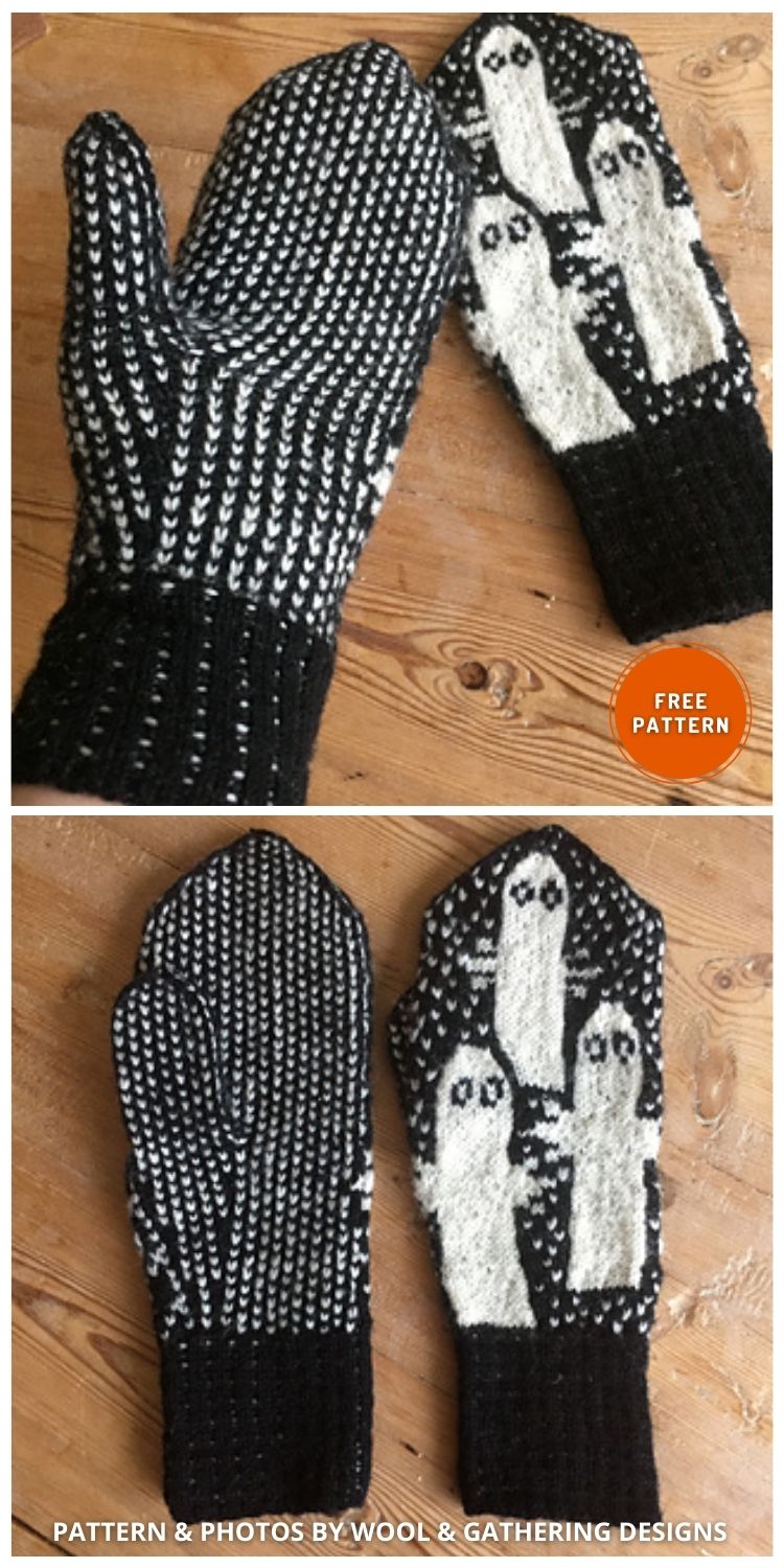 8 Creepy Knitted Halloween Mitten Patterns - The Knit Crew