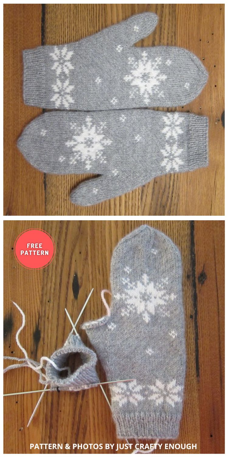 9 Free Knitted Christmas Mitten Patterns - The Knit Crew