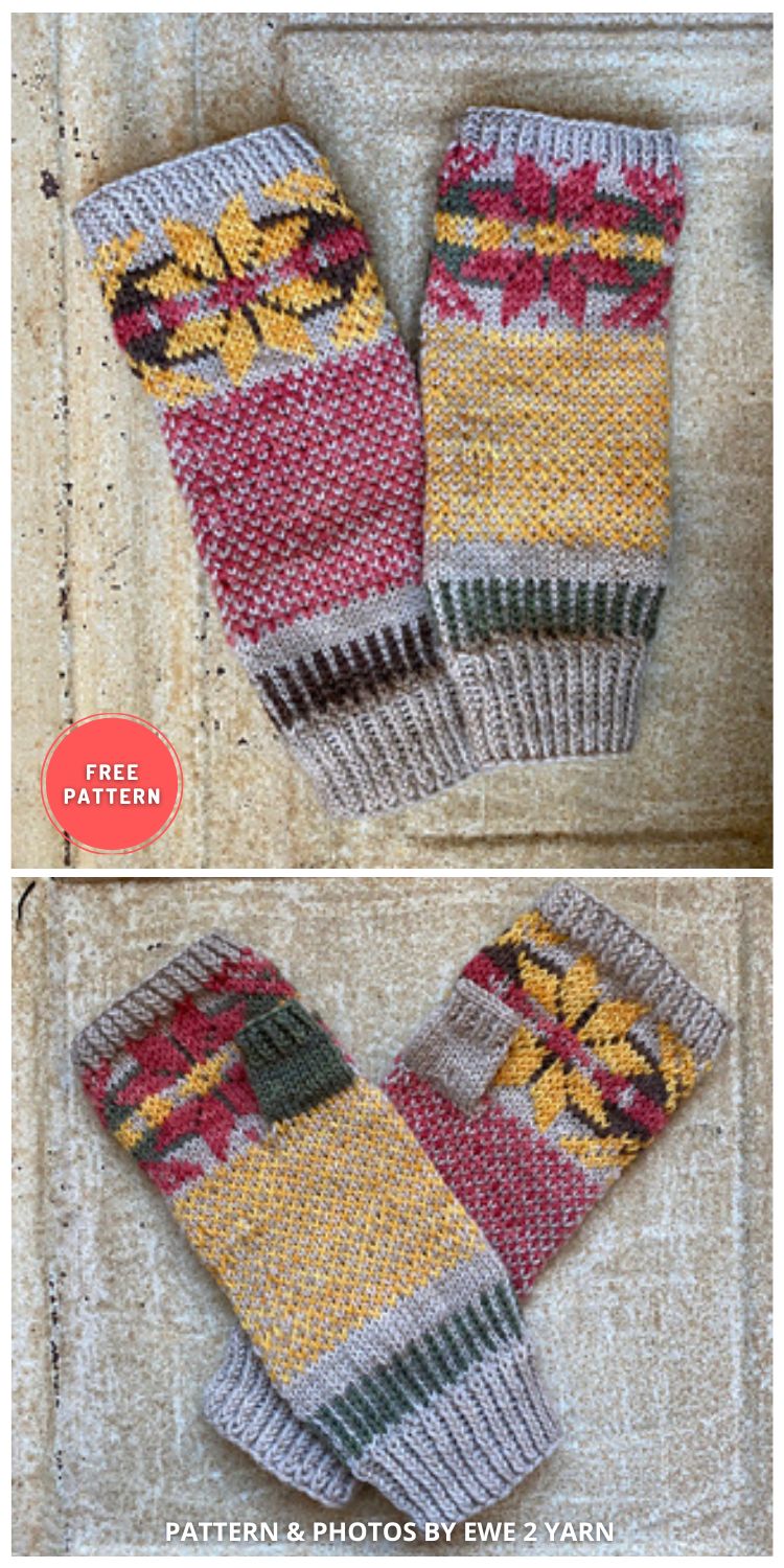 9 Free Knitted Christmas Mitten Patterns - The Knit Crew