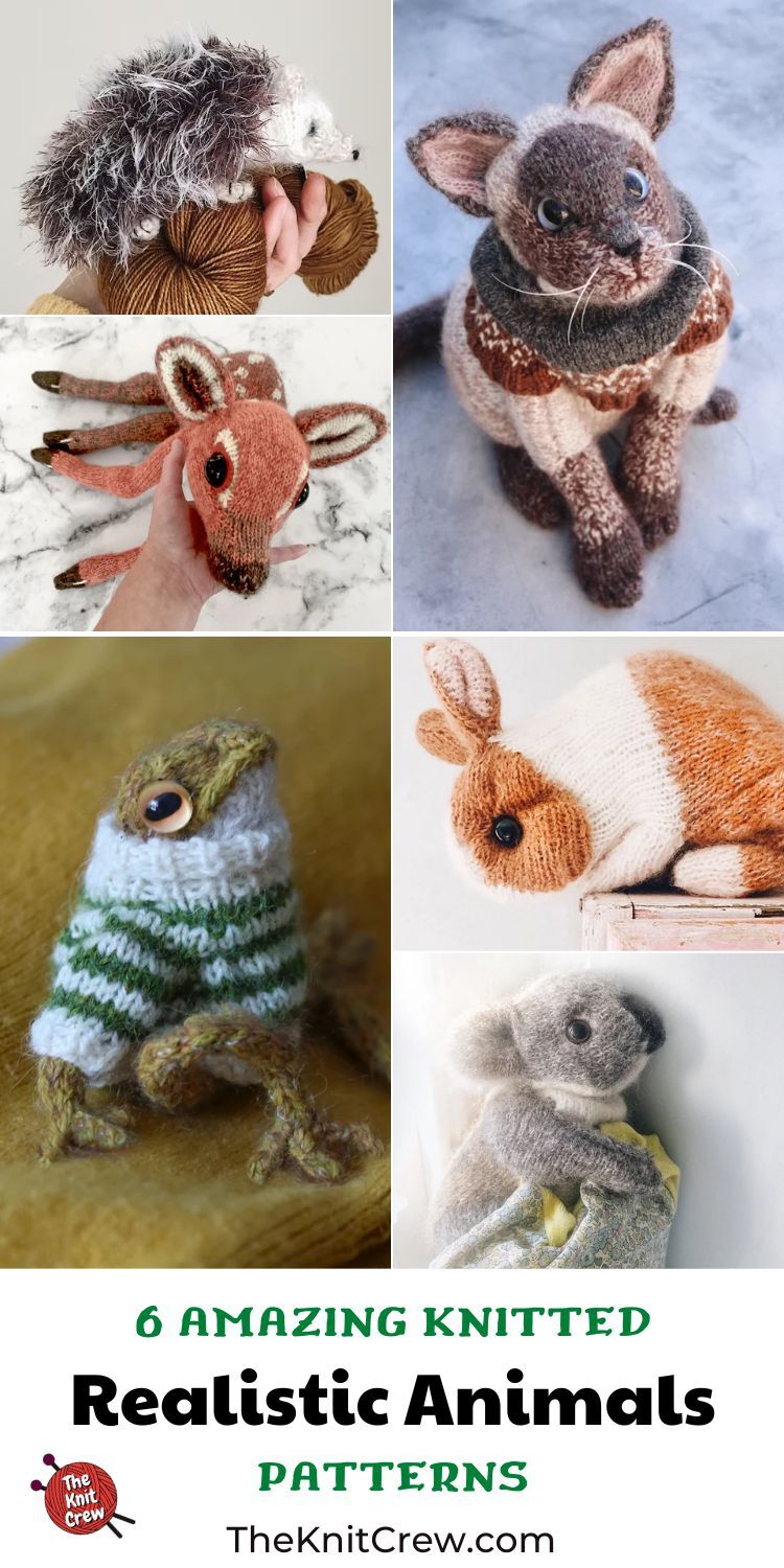 6 Amazing Knitted Realistic Animal Patterns You Must Try - The Knit Crew