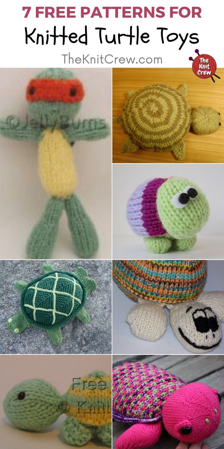 7 Free Knitted Turtle Toy Patterns For Kids - The Knit Crew