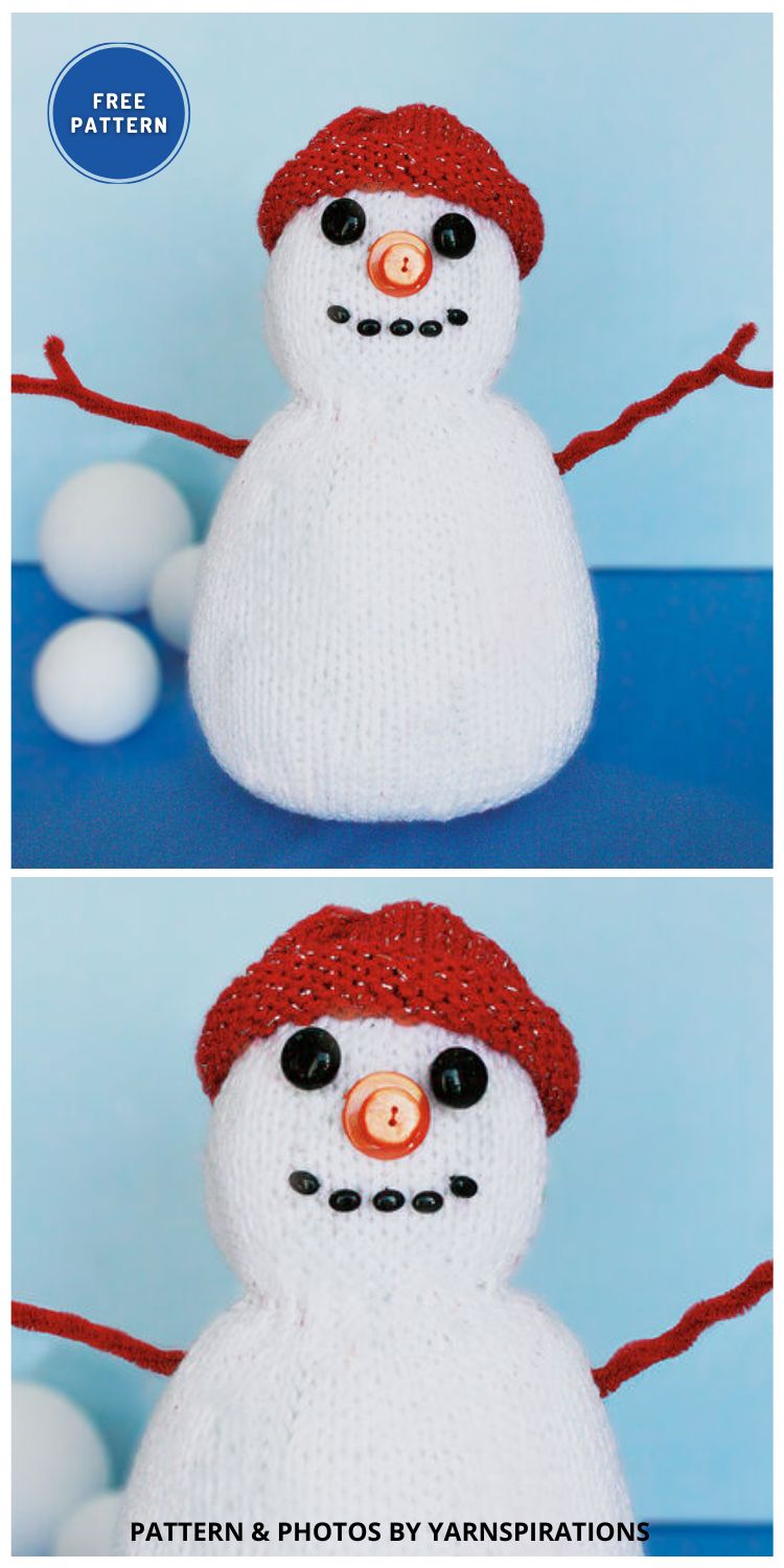 6 Knitted Snowman Home Decor Patterns - The Knit Crew