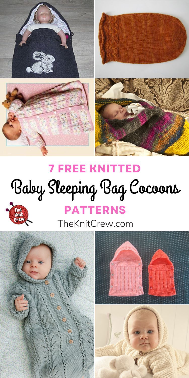 7 Free Knitted Baby Sleeping Bag Cocoon Patterns - The Knit Crew