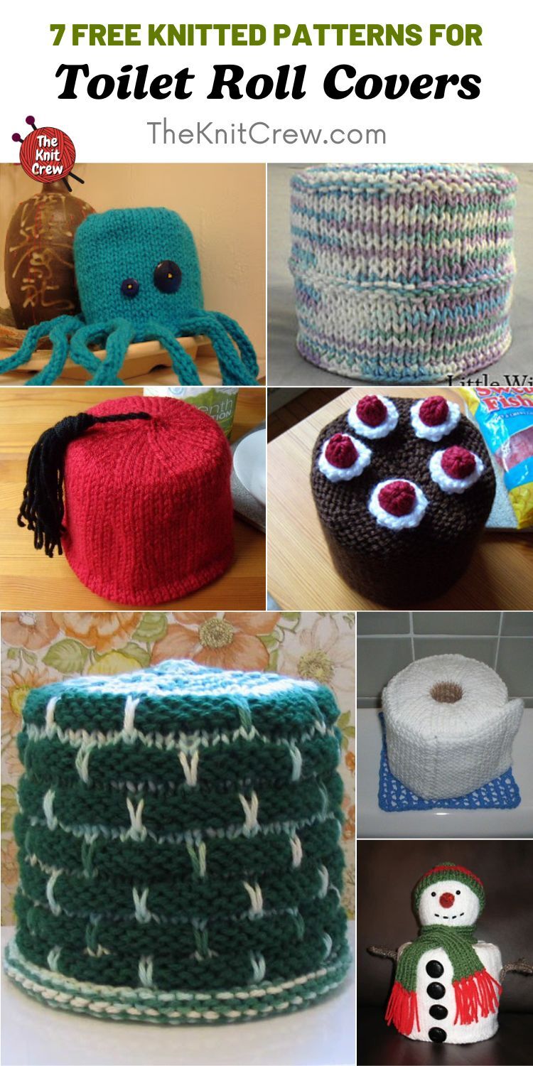 7 Free Knitted Toilet Roll Cover Patterns - The Knit Crew
