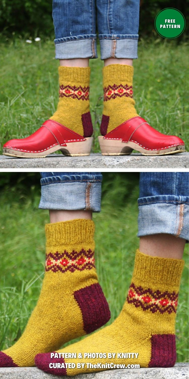 8 Free Simple Socks Knitting Patterns For Beginners - The Knit Crew