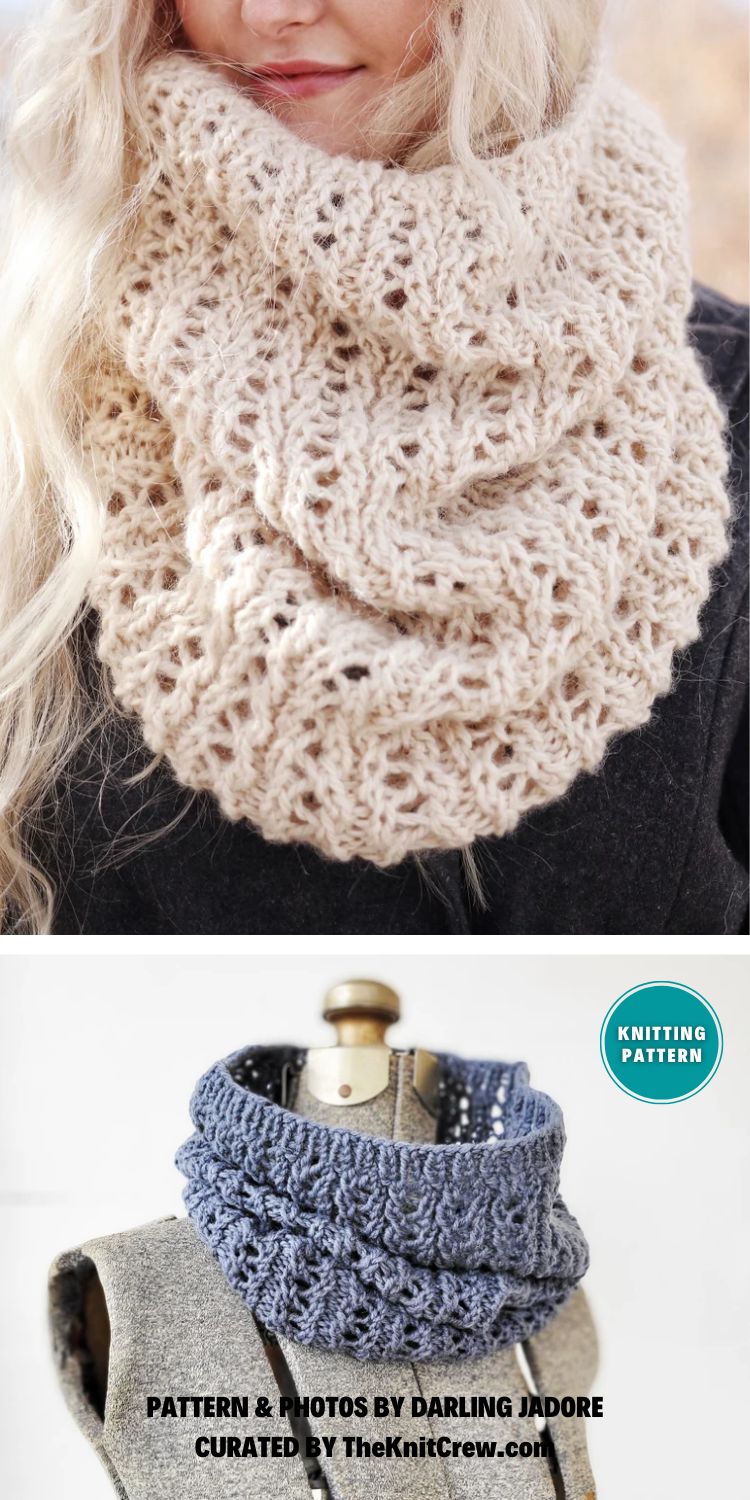 6 Knitted Neck Warmer Cowl Patterns - The Knit Crew