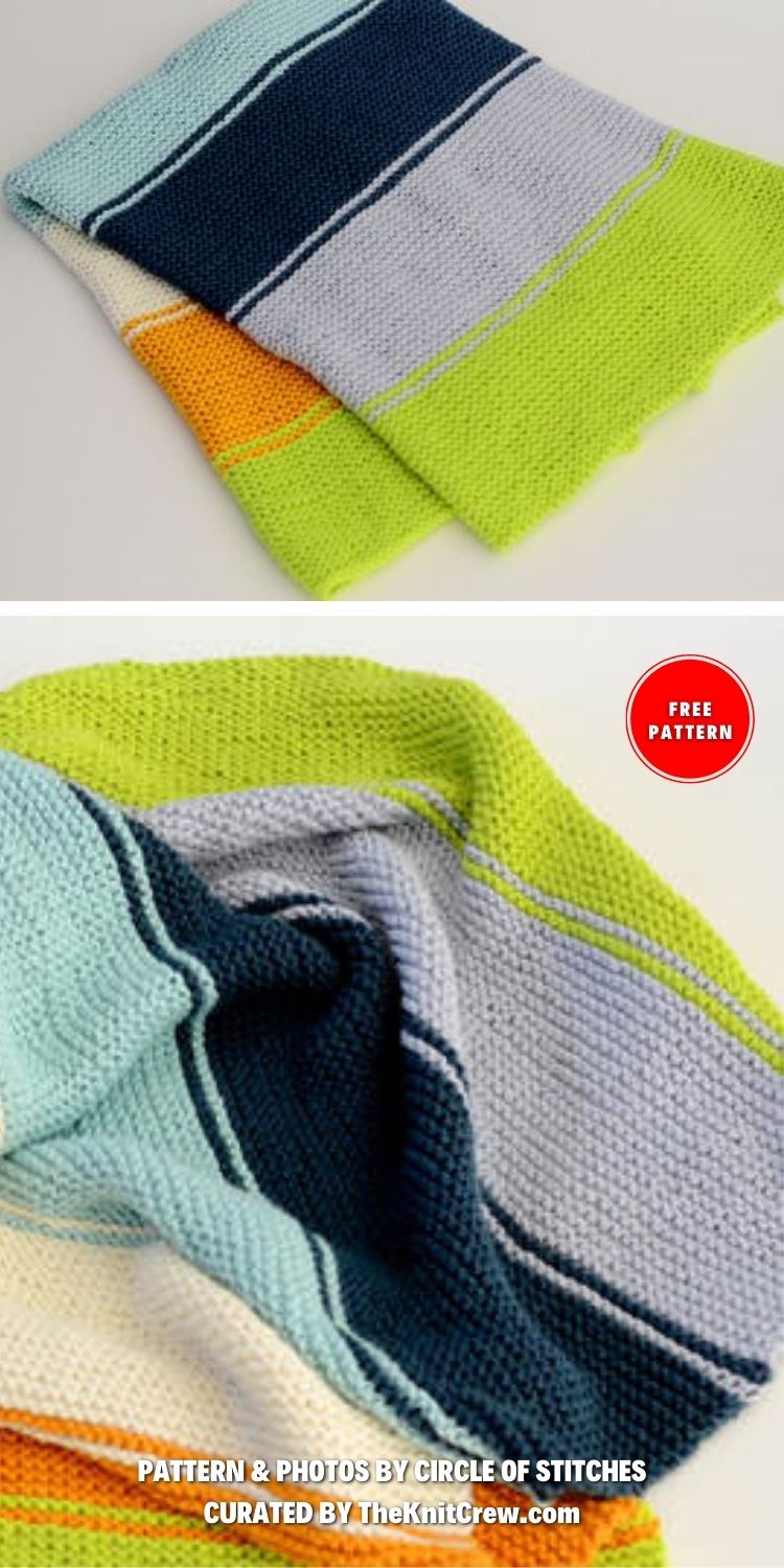 8 Free Knitted Colorful Baby Blanket Patterns - The Knit Crew