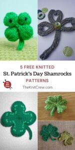 5 Free Knitted St. Patrick's Day Shamrock Patterns - The Knit Crew