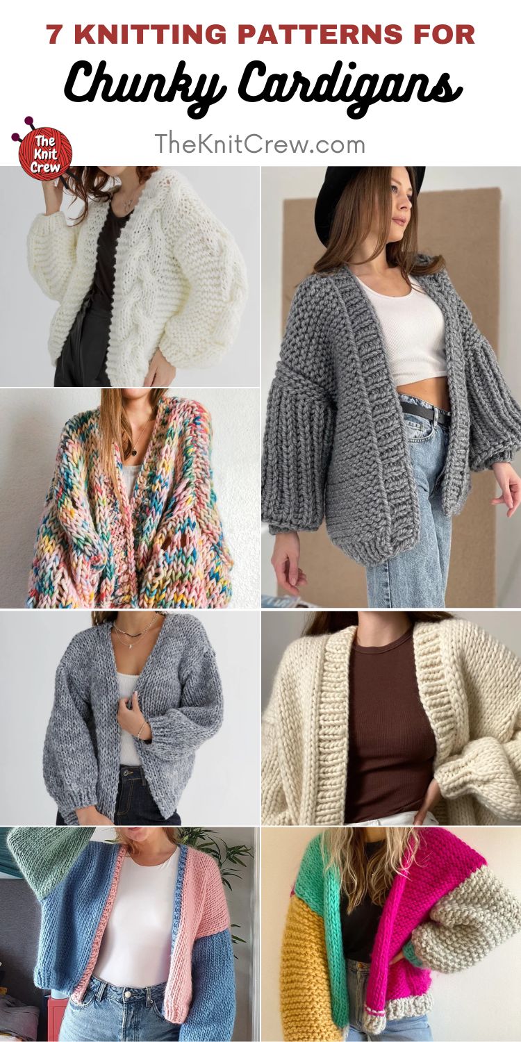 7 Knitted Chunky Cardigan Patterns For Women - The Knit Crew