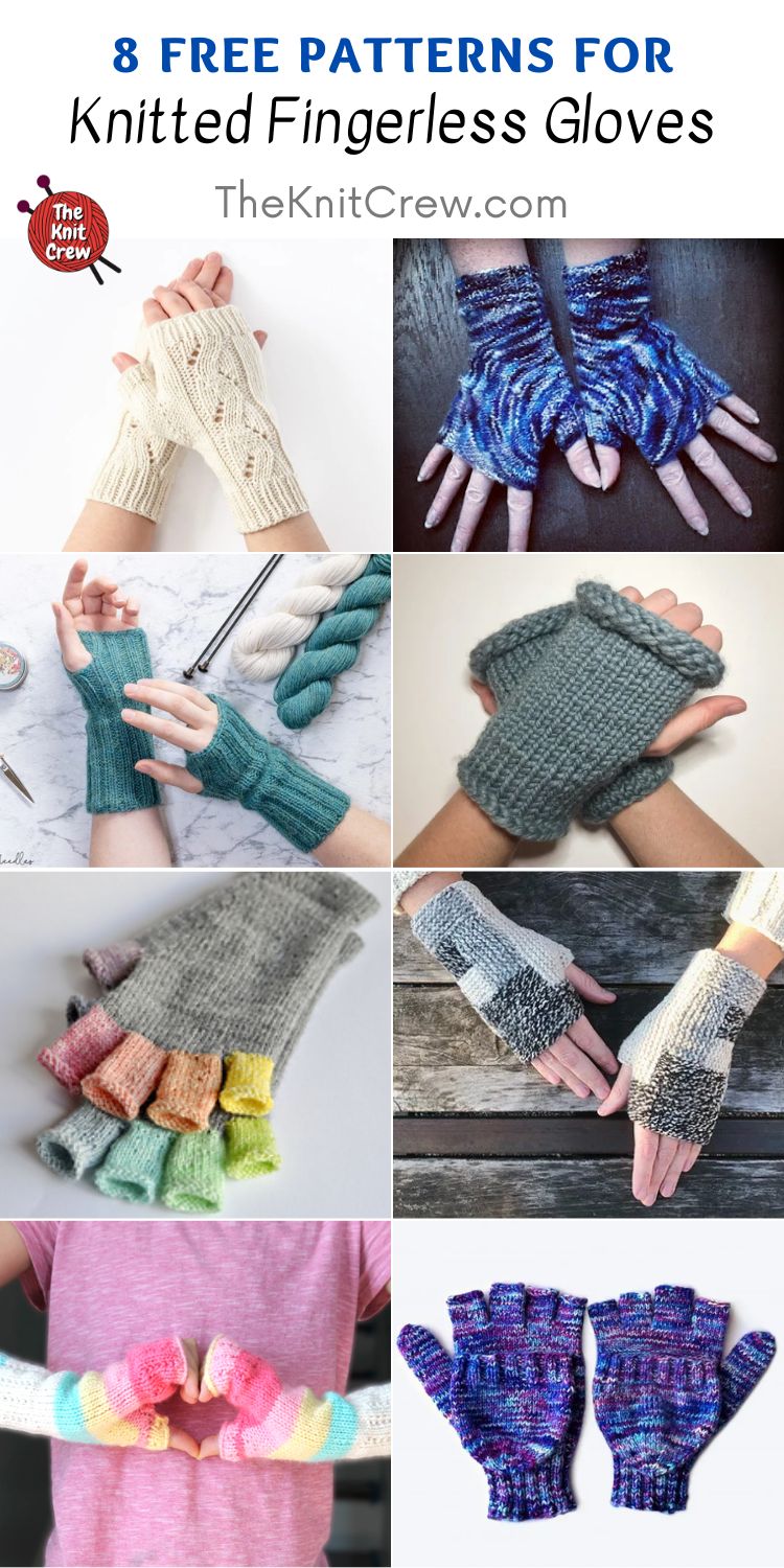 8 Free Knitted Fingerless Gloves Patterns - The Knit Crew