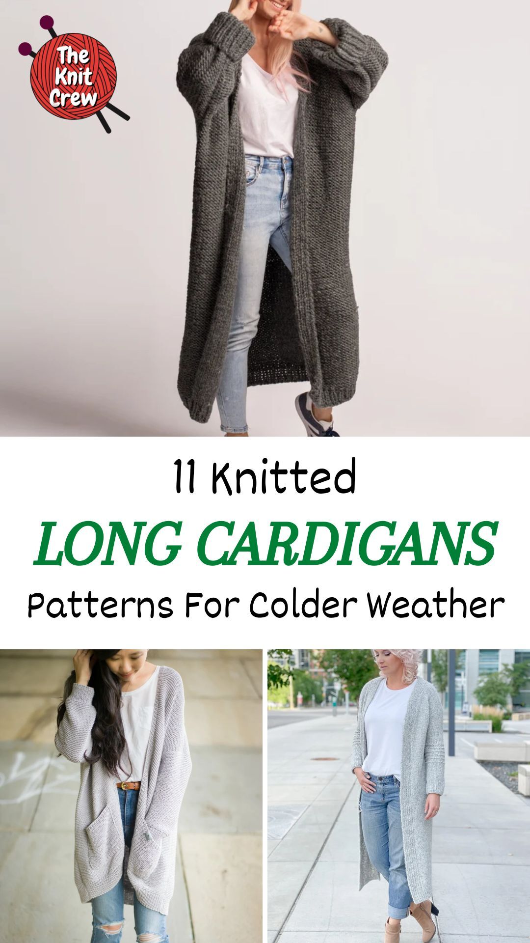 11 Knitted Long Cardigan Patterns For Colder Weather - The Knit Crew