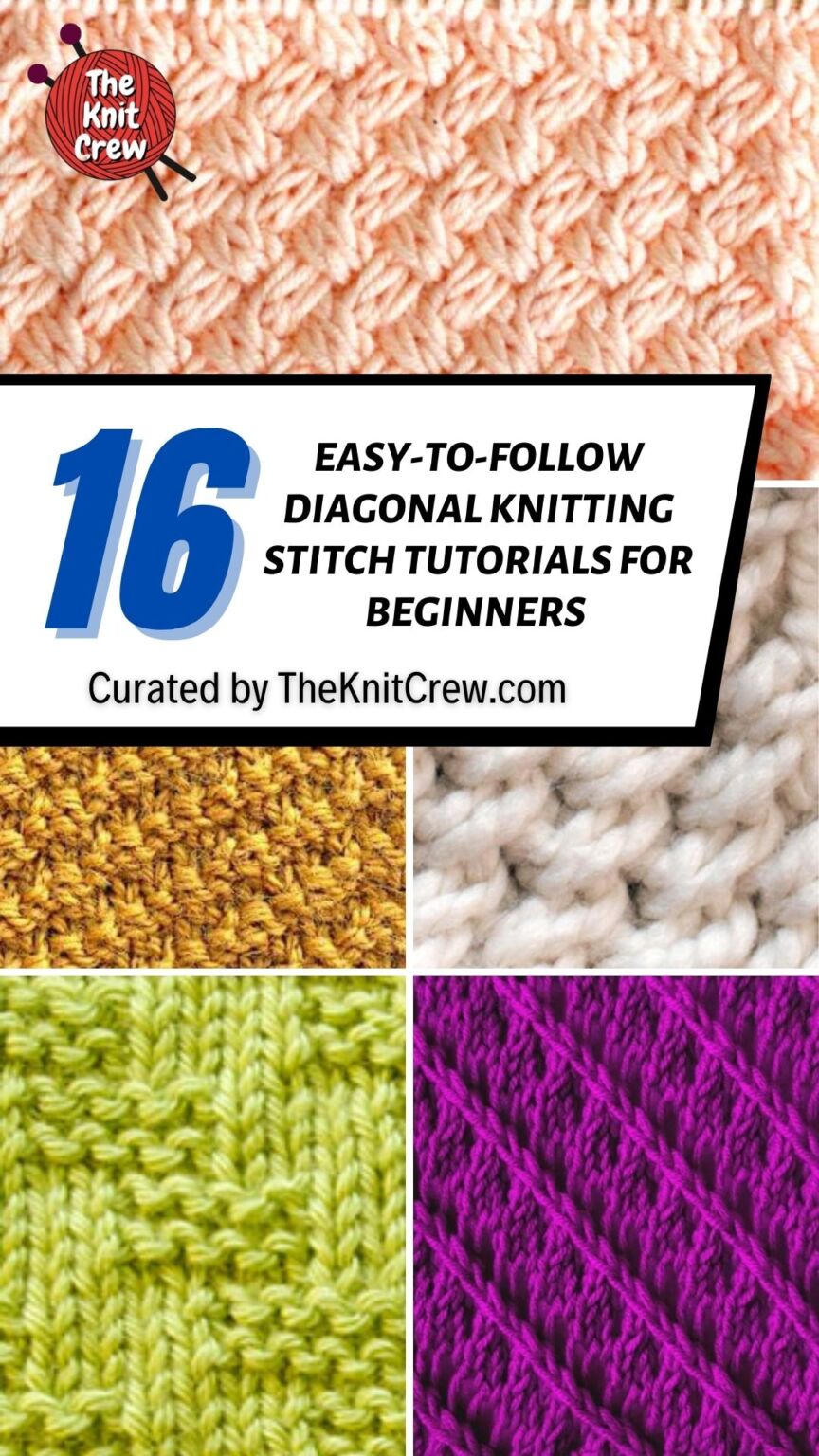 16 Easy-To-Follow Diagonal Knitting Stitch Tutorials For Beginners ...