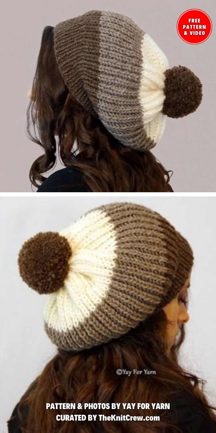 16 Free Knitted Slouchy Hat Patterns - The Knit Crew